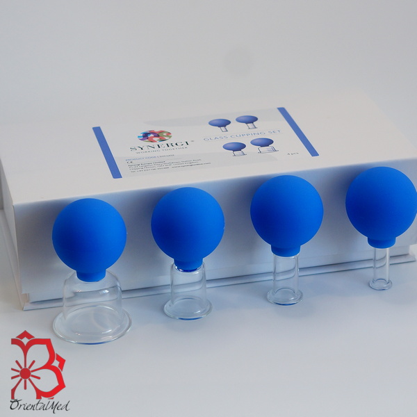 Set 4 ventuze masaj din sticla